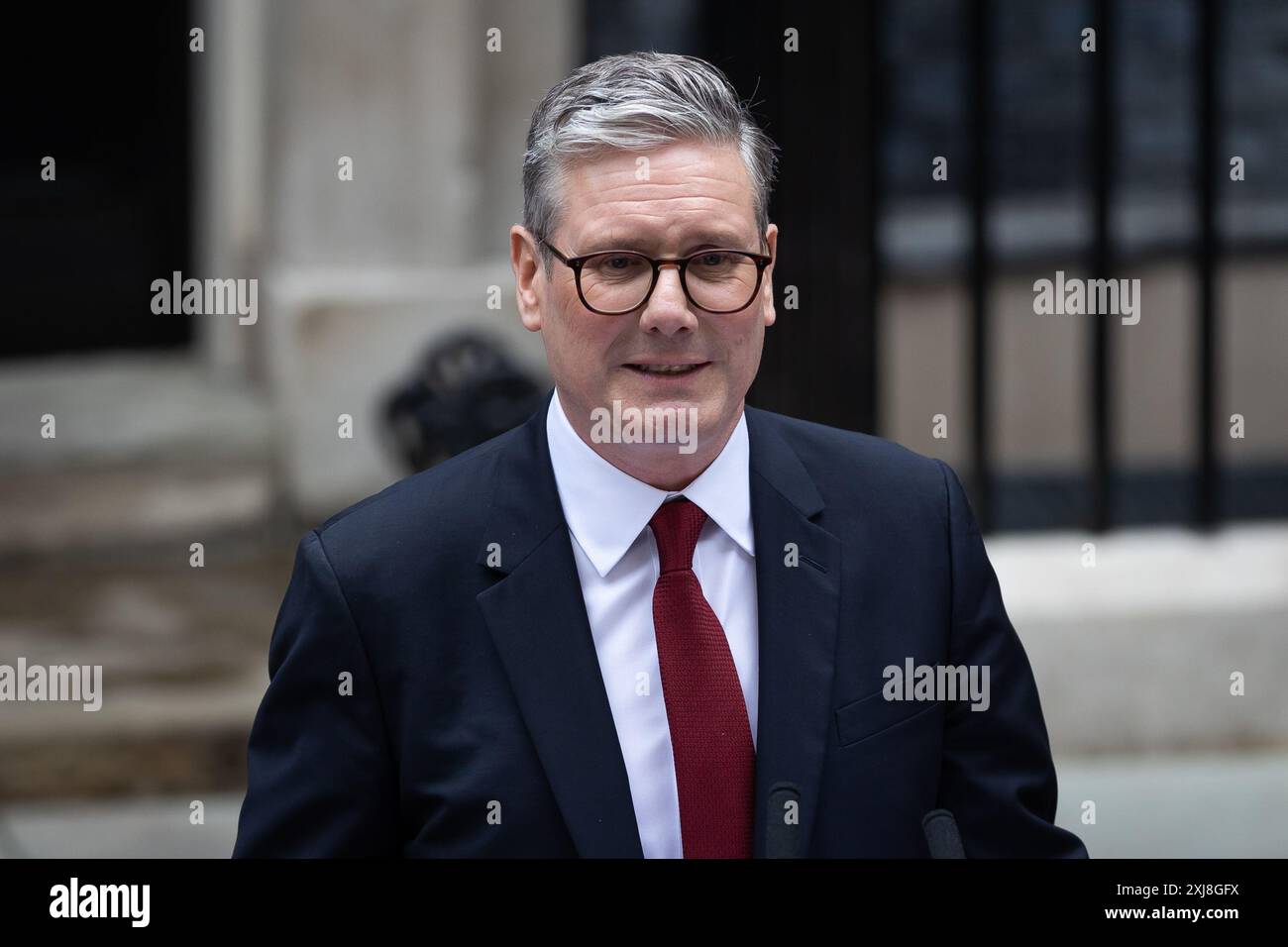 London, UK. 05th July, 2024. Keir Starmer makes his first speech as the ...
