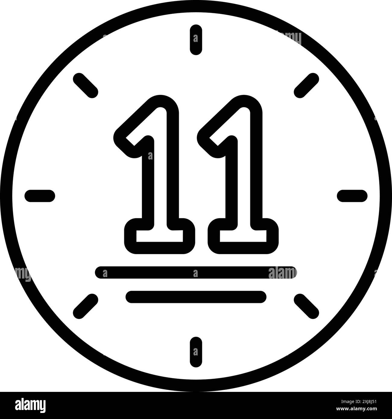 Number icon logo eleven sign hi-res stock photography and images - Alamy