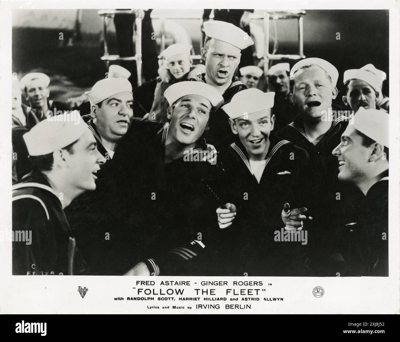 RANDOLPH SCOTT FRED ASTAIRE and RAY MAYER in FOLLOW THE FLEET 1936 director MARK SANDRICH lyrics ...
