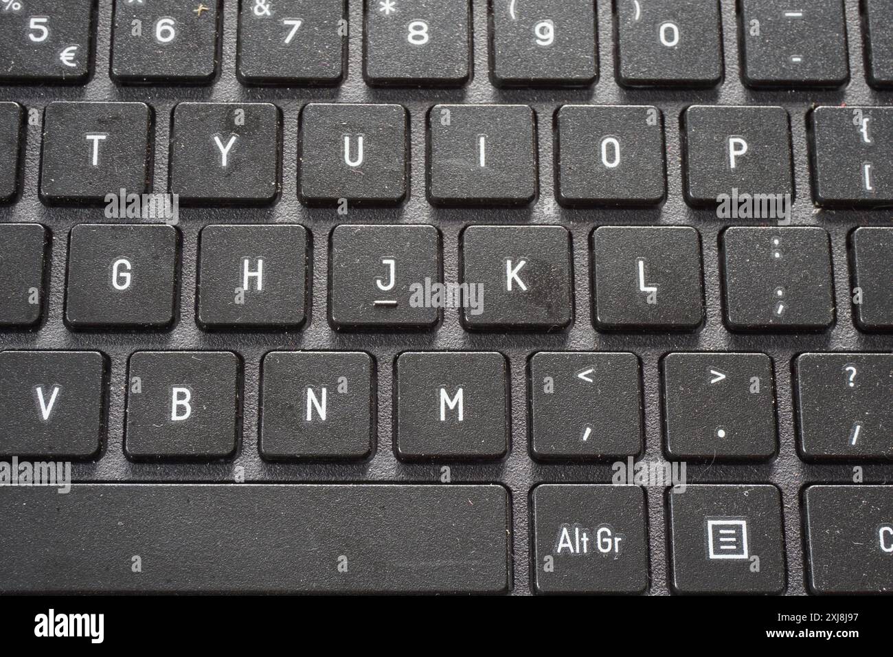 Terengganu, Malaysia - 2 August 2024 : Top view of grey keyboard laptop ...