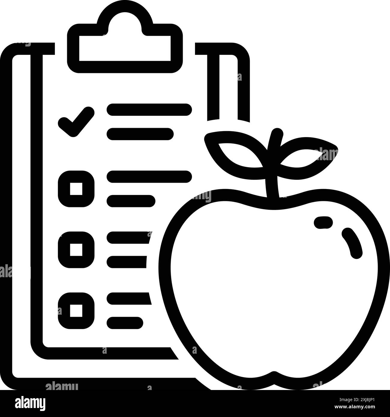 Icon diet list Cut Out Stock Images & Pictures - Alamy