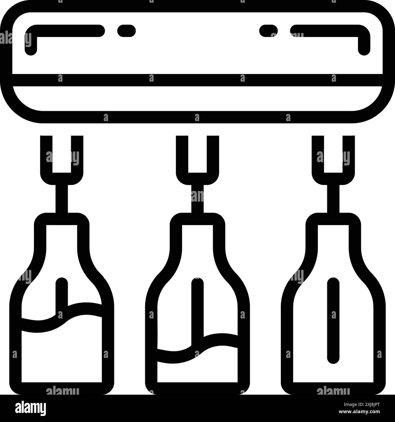 Bottle filling symbol Stock Vector Images - Alamy