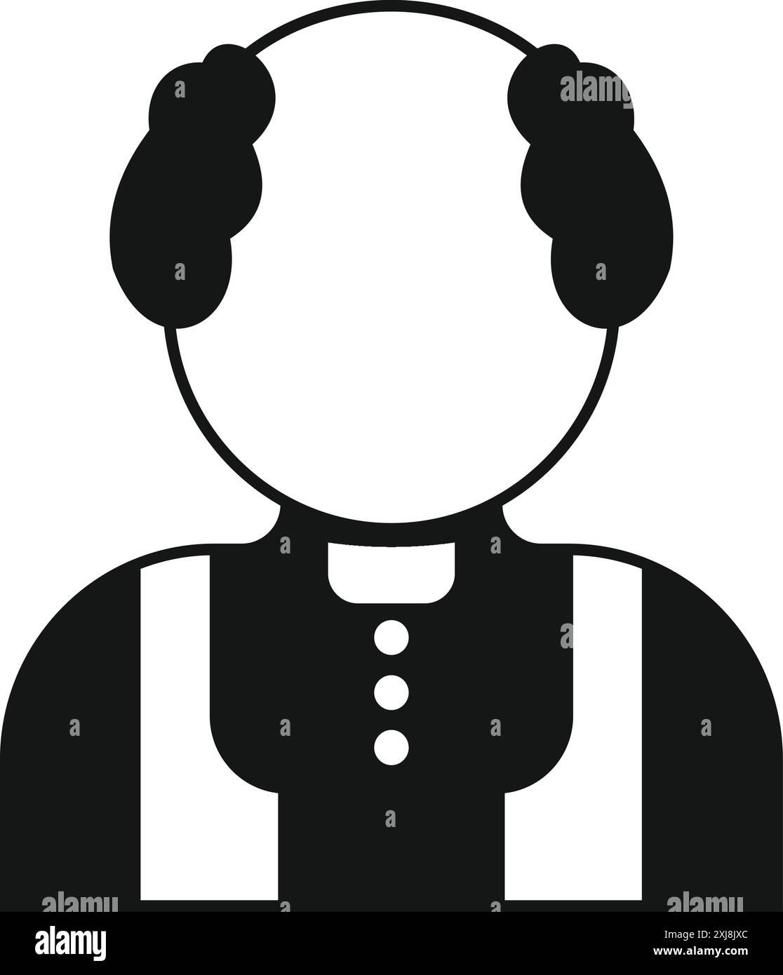 Simple icon of an old male priest wearing cassock and clerical collar ...