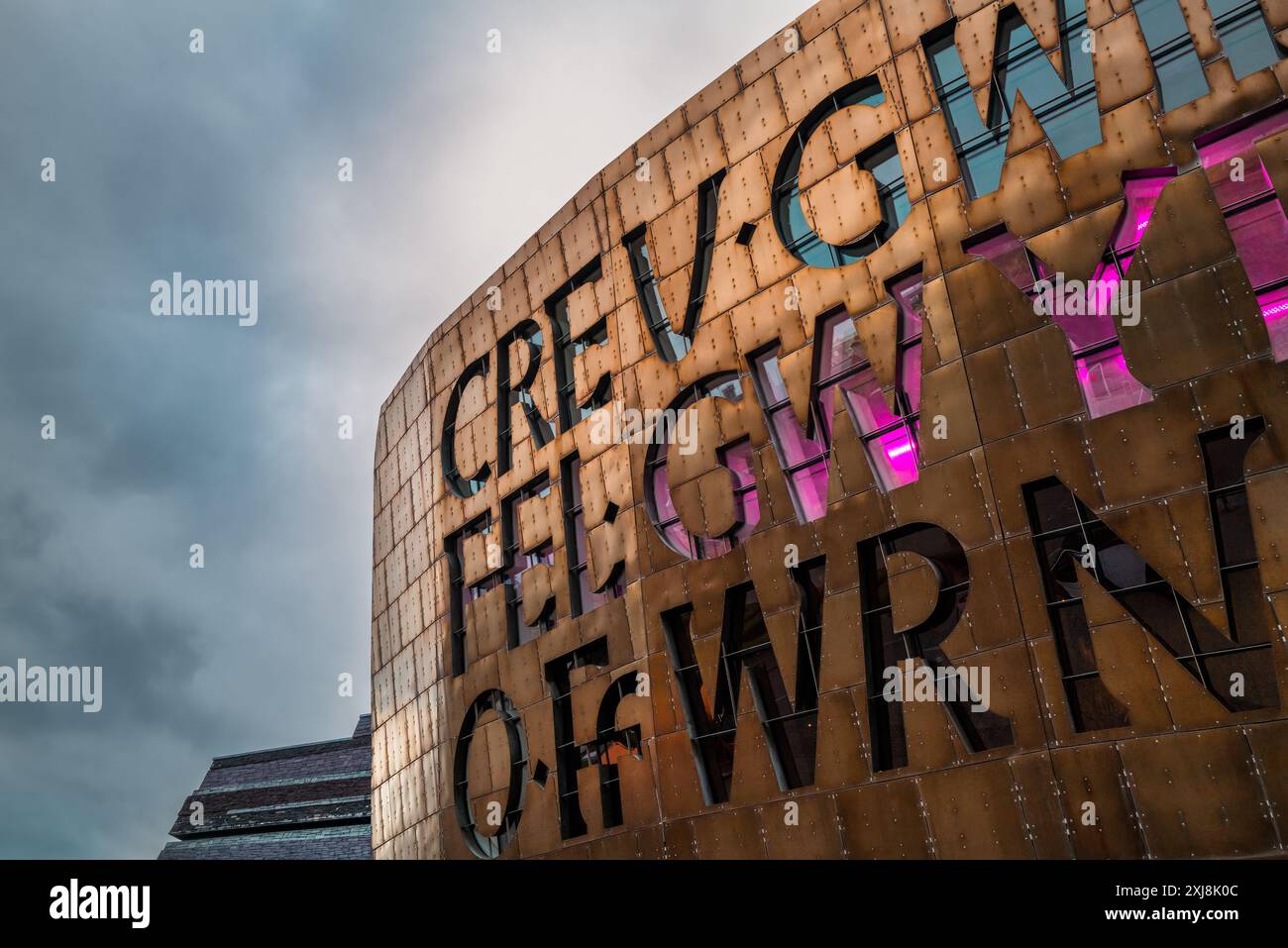 Cardiff, Wales, UK - 22 June 2024: Detail of the amazing facade of the ...