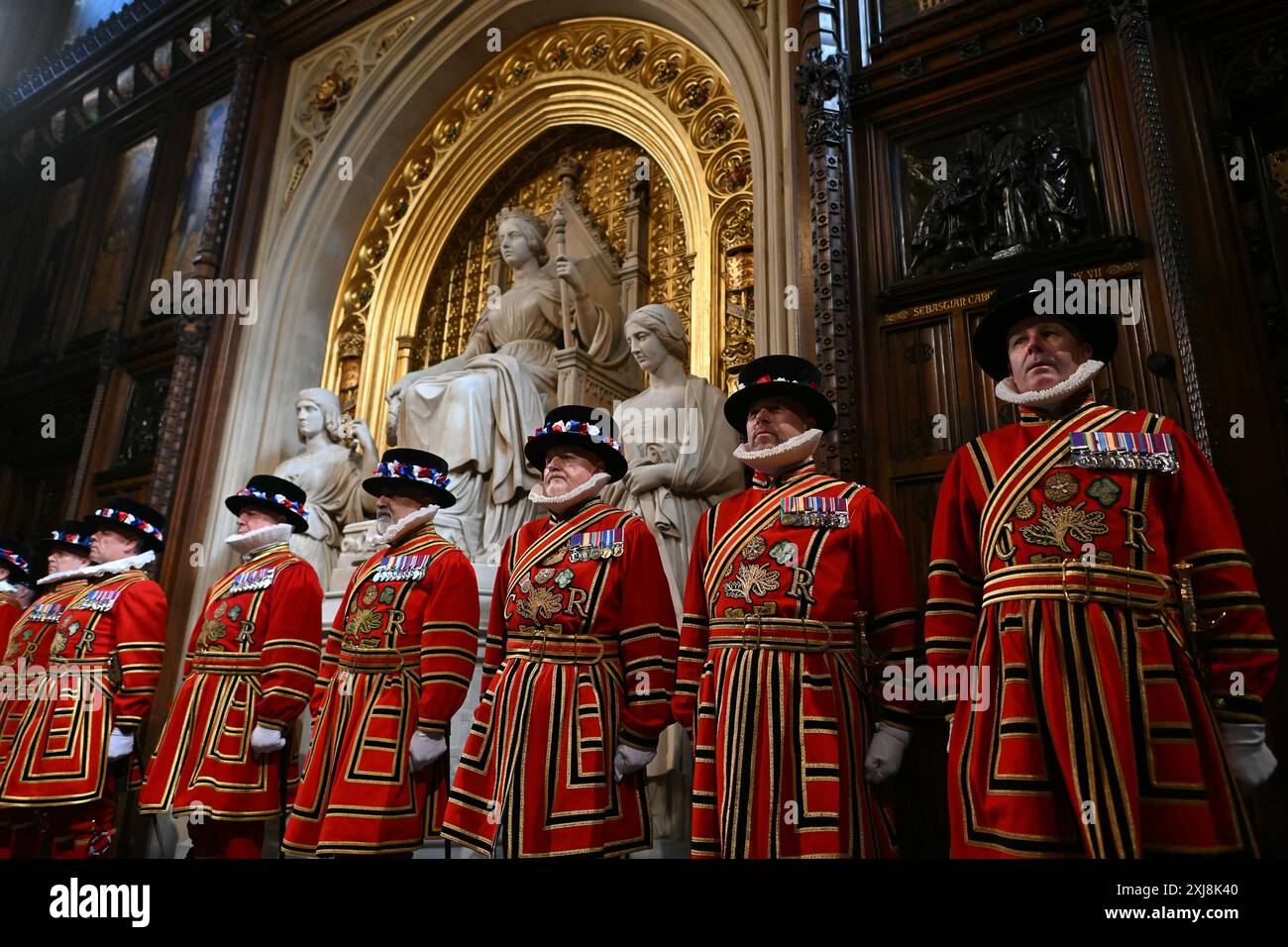The King's Bodyguard, the Yeomen of the Guard, carry out the ceremonial ...