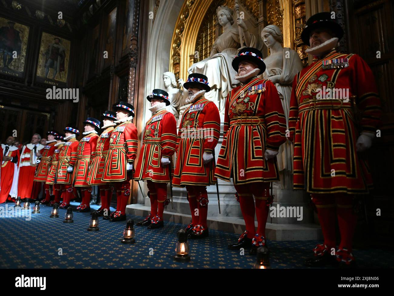 The King's Bodyguard, the Yeomen of the Guard, carry out the ceremonial ...