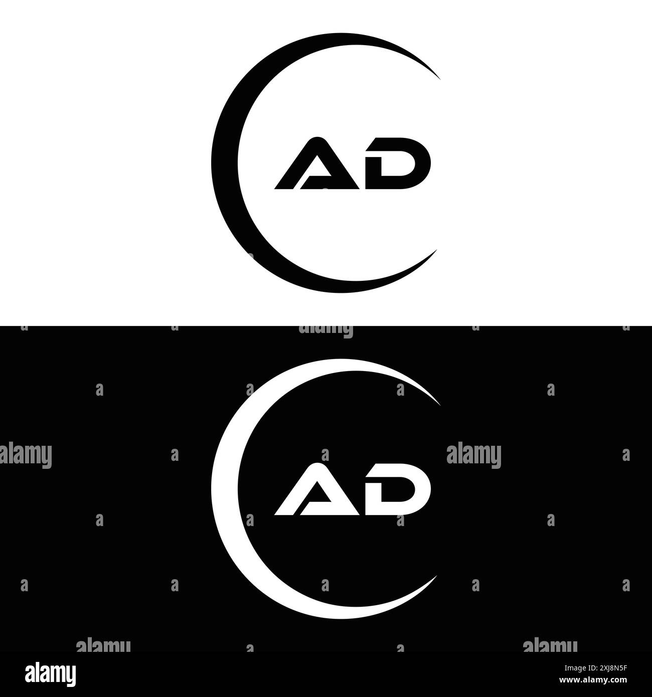 Ad minimal logo design Black and White Stock Photos & Images - Alamy
