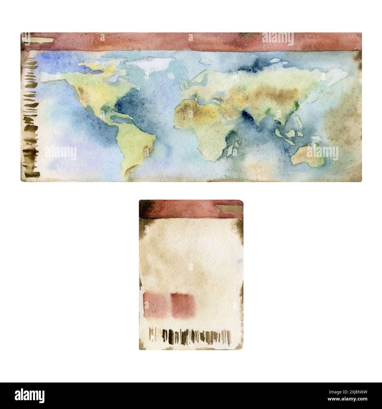 Multinational world id document, plane train ferry ticket coupon permit ...