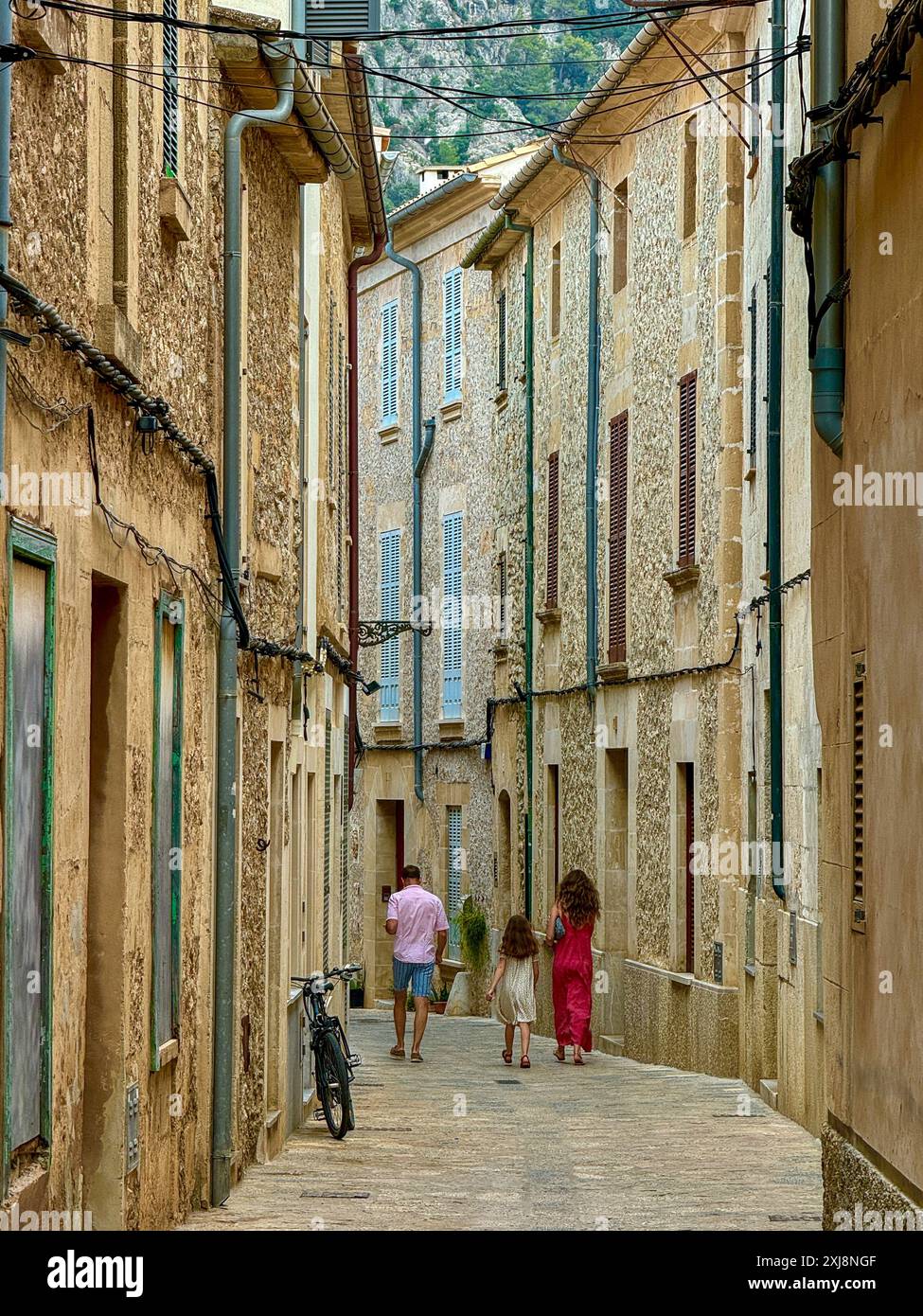 Portrait views of Pollensa (Pollença) town in Mallorca / Majorca ...