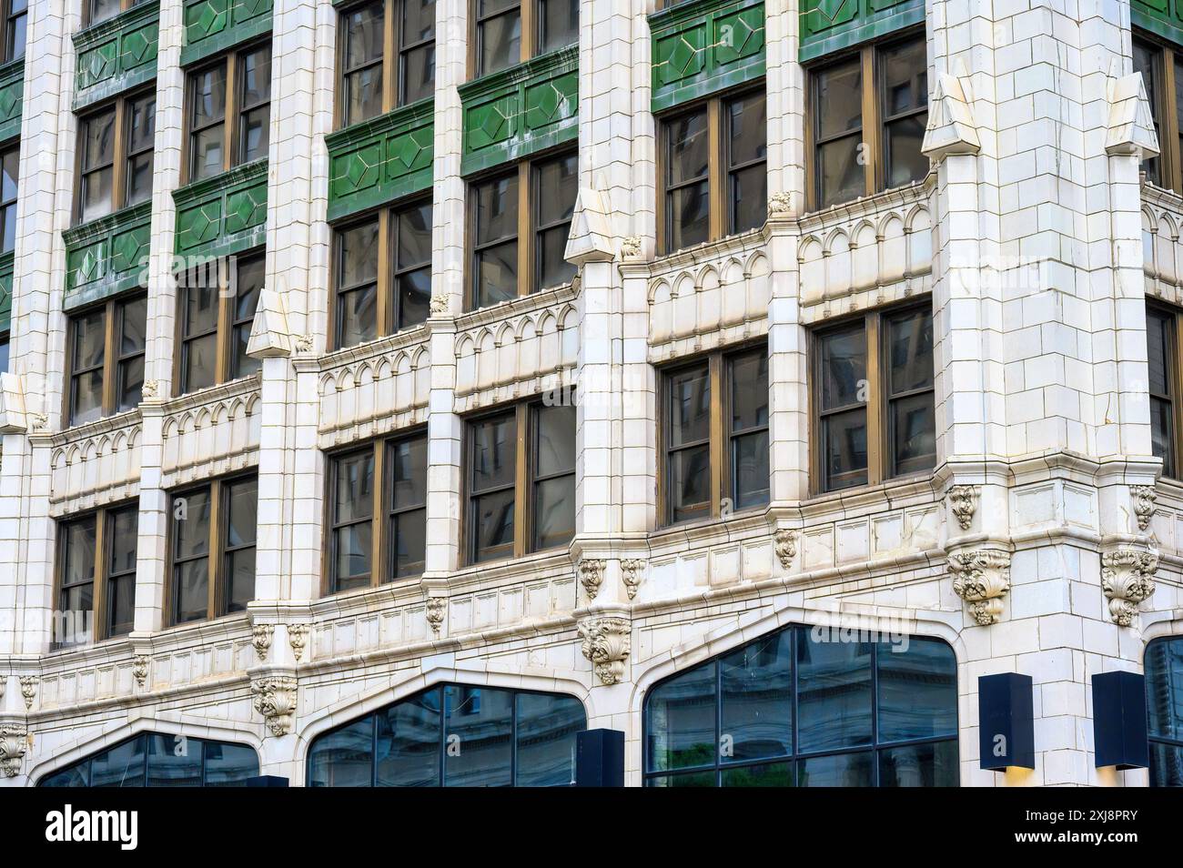 The Cadillac Tower, exterior architecture, Detroit, USA Stock Photo - Alamy