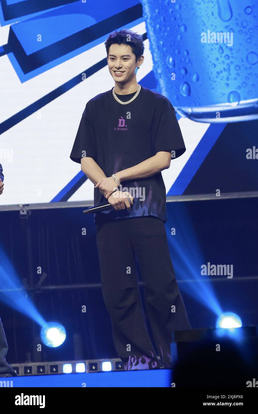 Chinese actor Dylan Wang attends an activity in Chengdu City, southwest ...