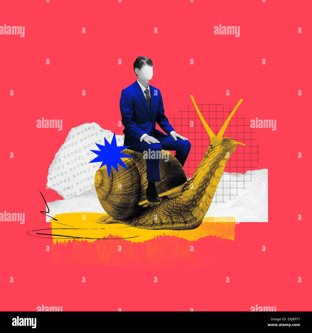 Contemporary art collage. Business Creative Art Collage Design Concept ...