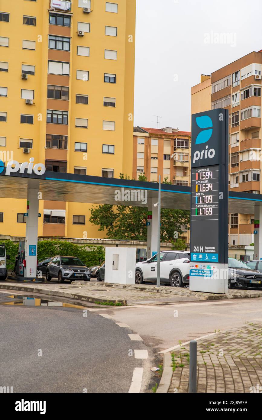 Lisbon , Portugal 23 June 2024. Prio gas station . PRIO is the largest producer of biofuels in ...