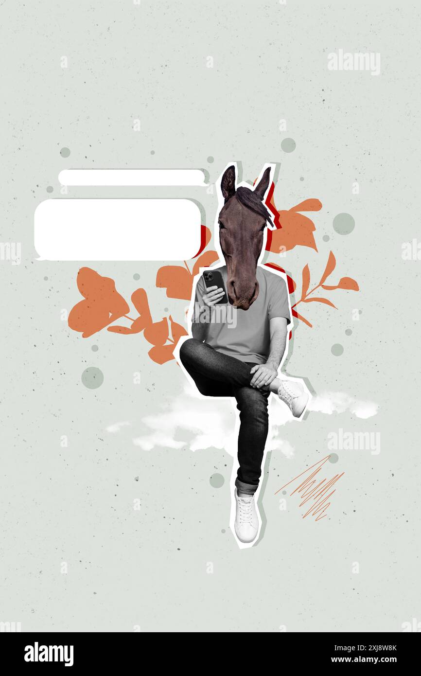 Composite trend artwork sketch image photo collage of flower silhouette ...