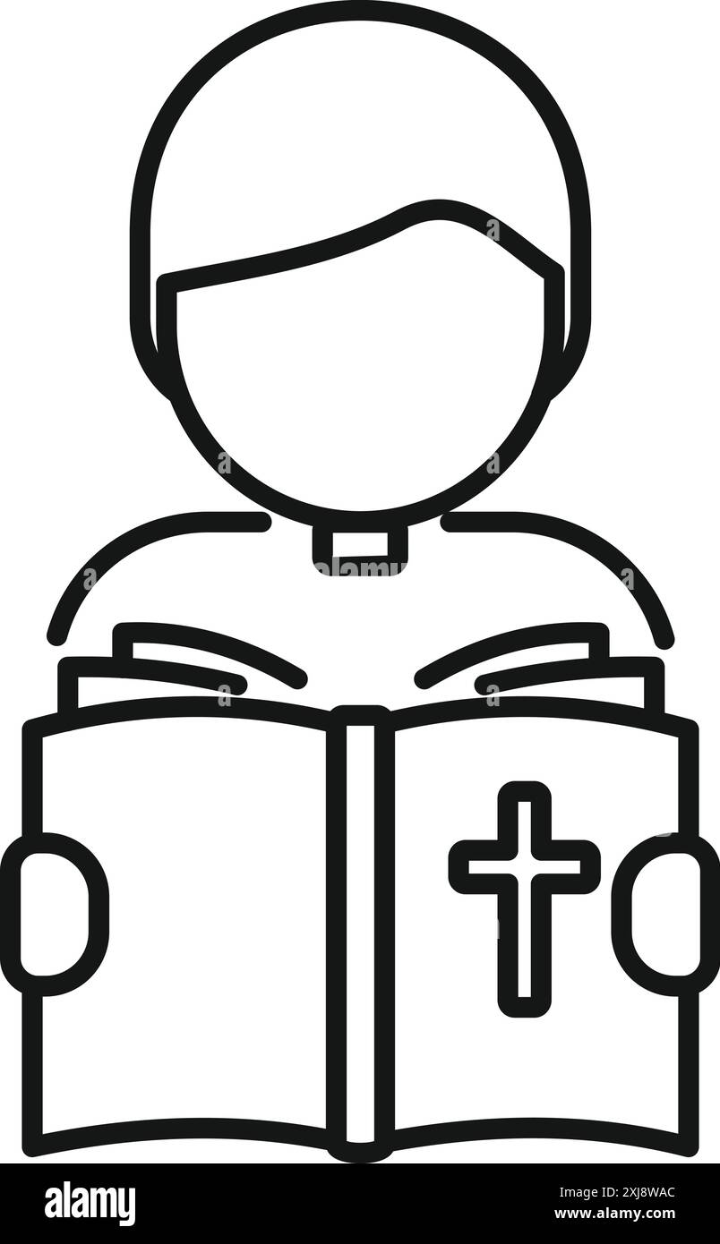 Priest bible art Black and White Stock Photos & Images - Alamy