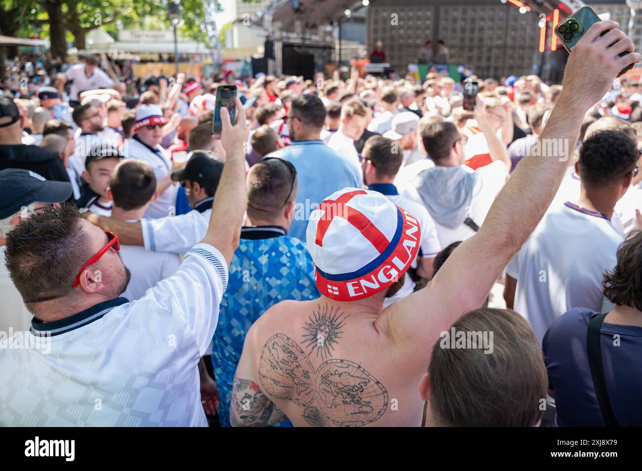 14.07.2024, Berlin, Germany, Europe - Supporters of the English ...