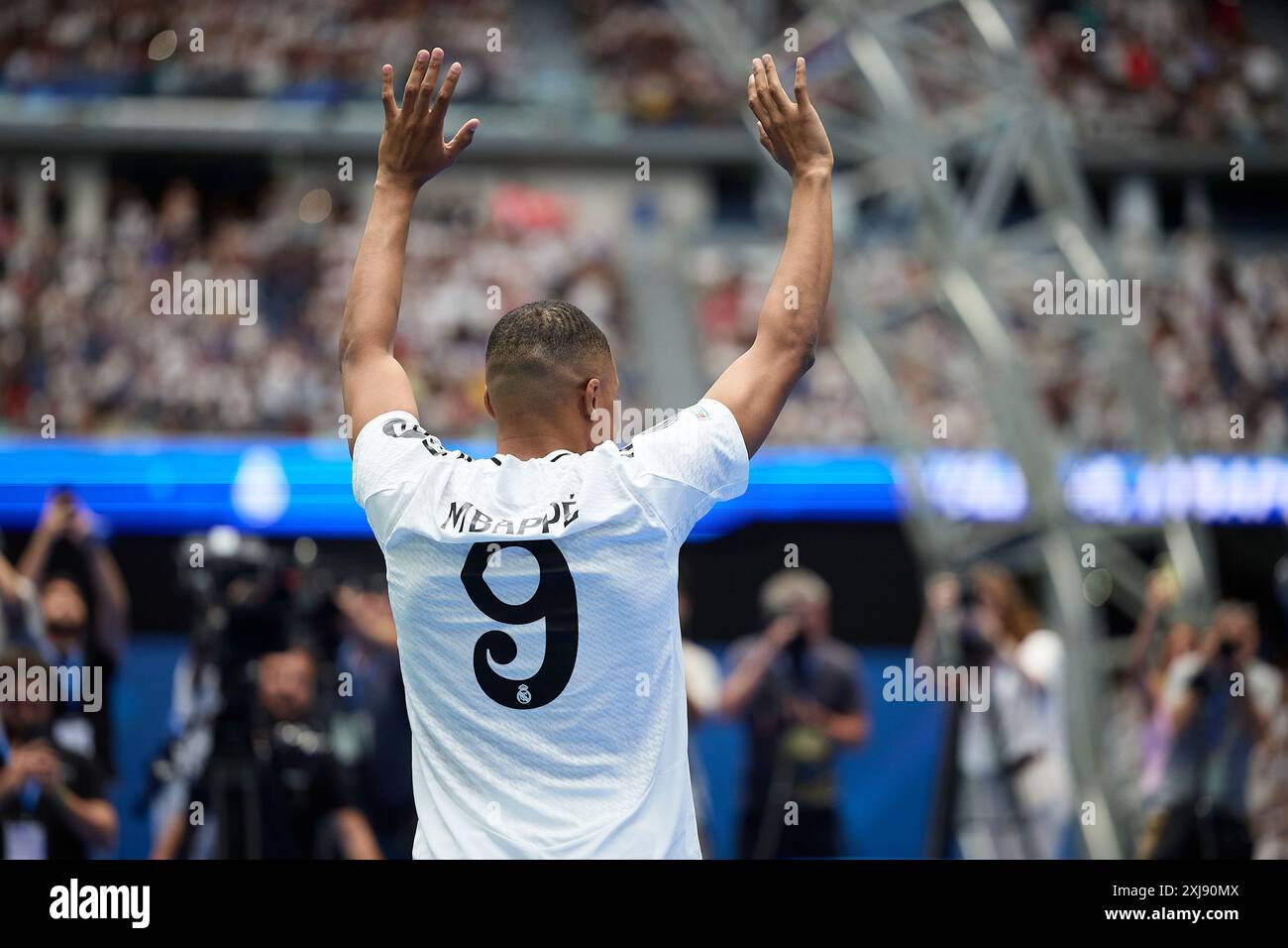 MADRID, SPAIN - JULY 16: Real Madrid new signing, Kylian Mbappe is ...