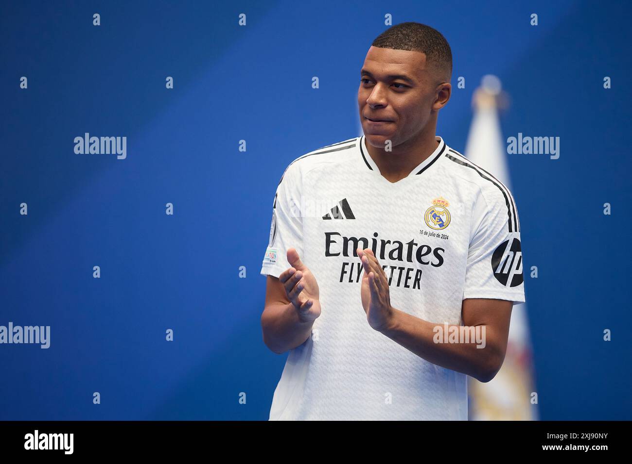 MADRID, SPAIN - JULY 16: Real Madrid new signing, Kylian Mbappe is ...
