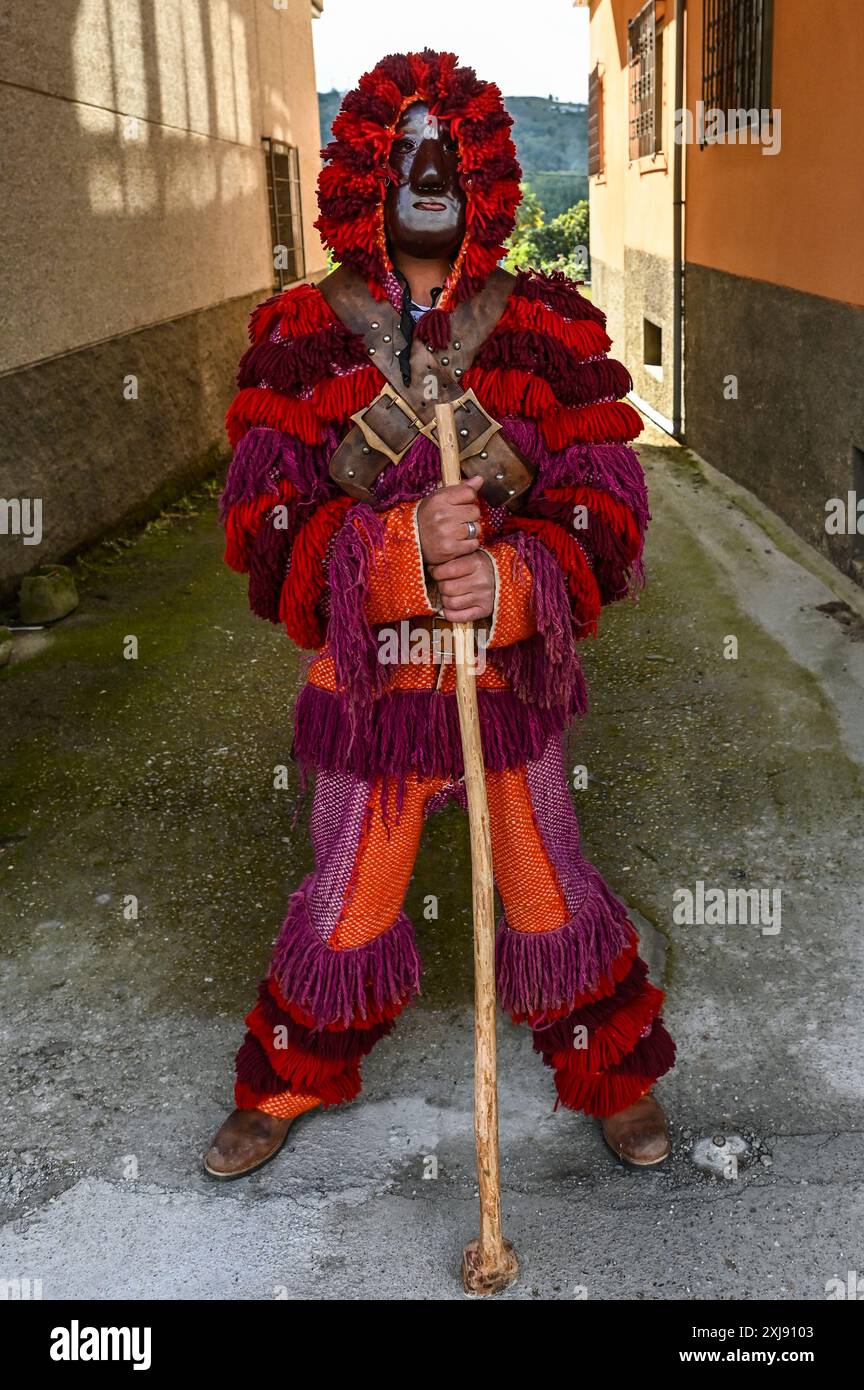 The Caretos de Arcas, celebrated in the village of Arcas in Portugal ...