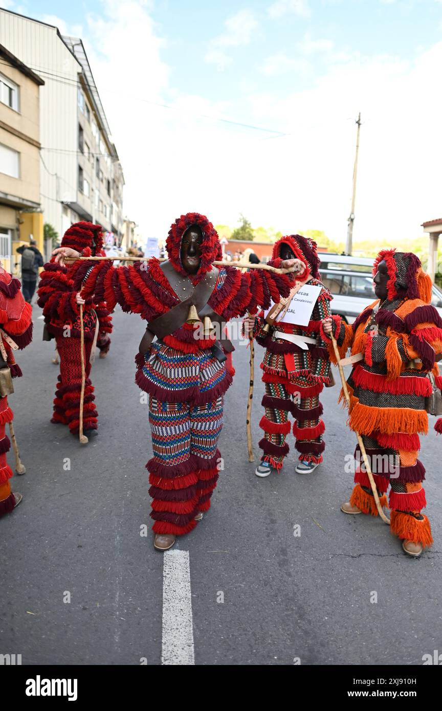 The Caretos de Arcas, celebrated in the village of Arcas in Portugal ...