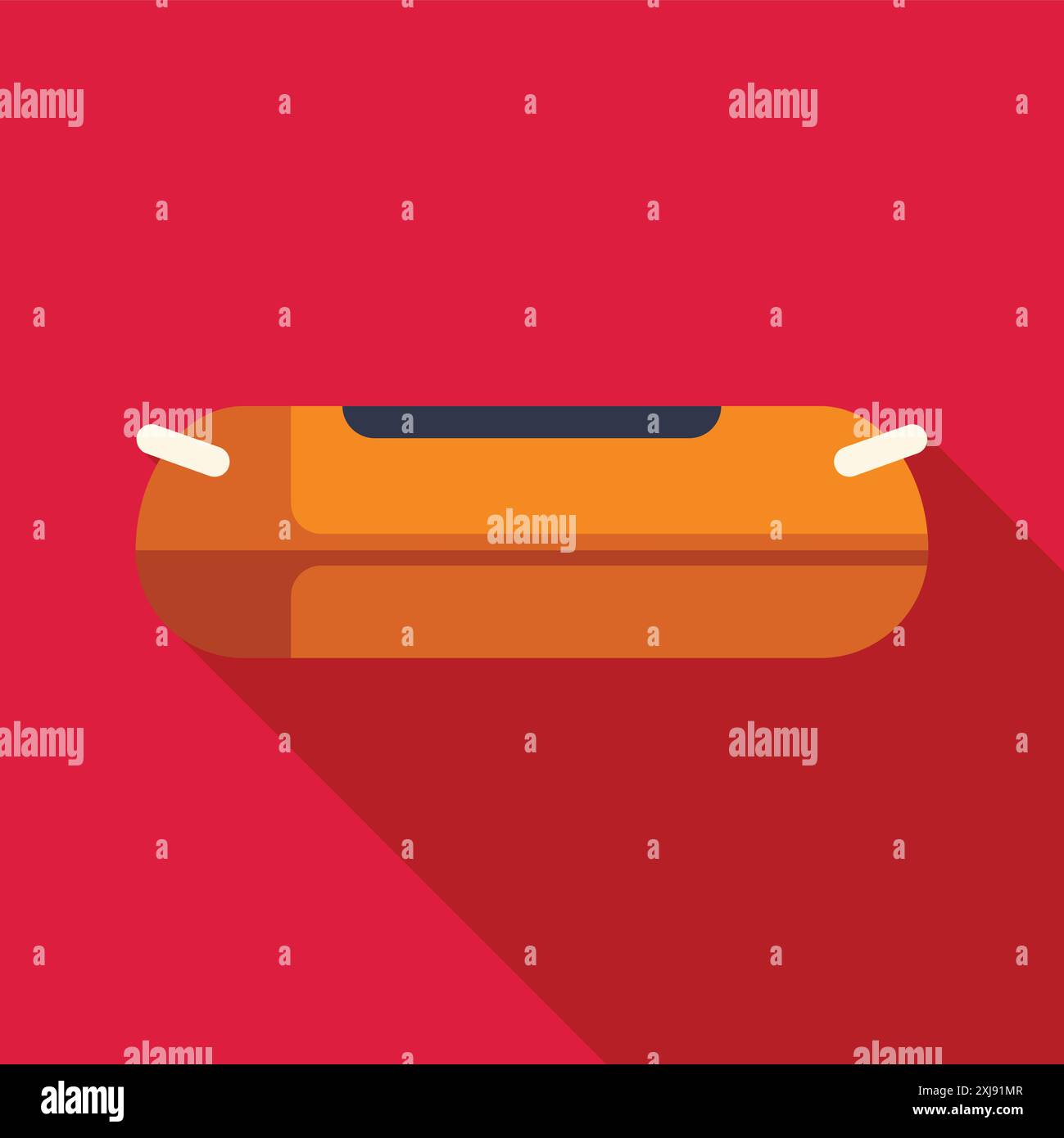 Inflatable rescue raft floating, offering a symbol of safety and ...