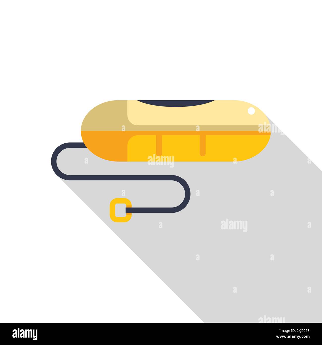 Inflatable rescue boat floating on water, offering a lifeline in times ...