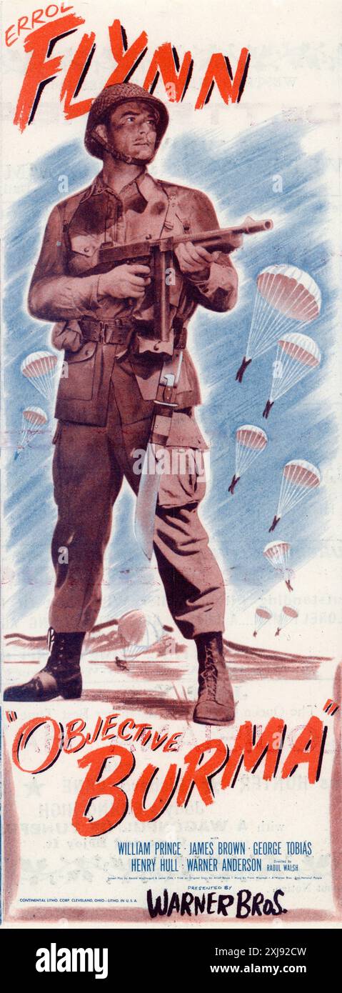 ERROL FLYNN in OBJECTIVE BURMA ! 1945 director RAOUL WALSH original ...