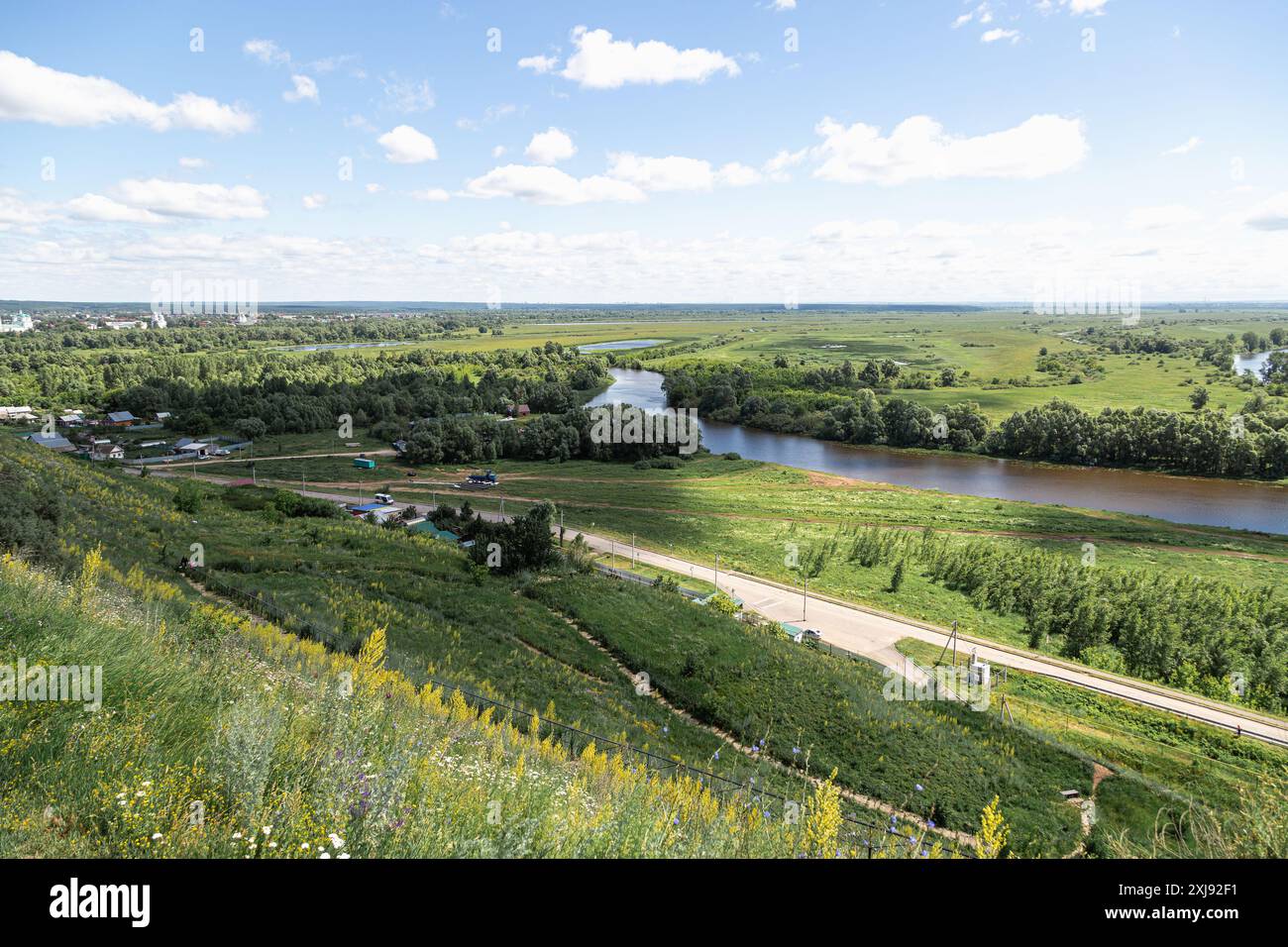 View of the confluence of the Toima river into the Kama river, Elabuga ...