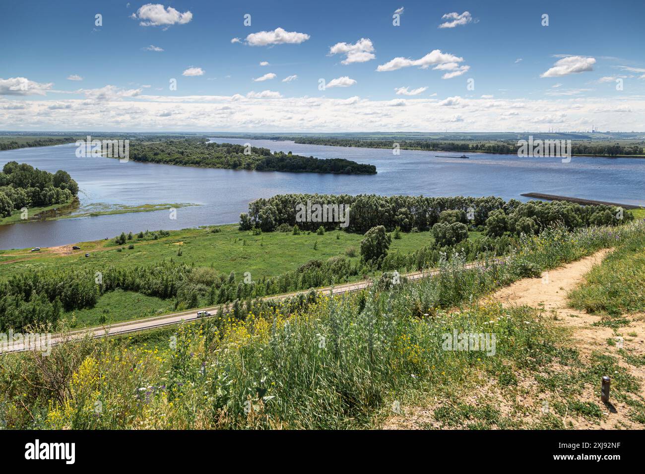 View of the confluence of the Toima river into the Kama river, Elabuga ...