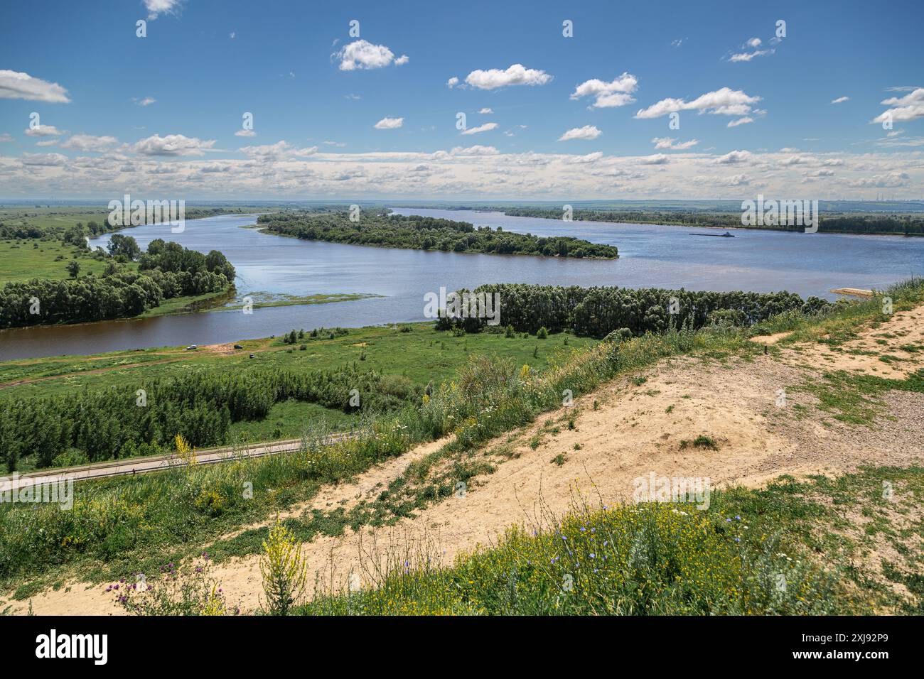 View of the confluence of the Toima river into the Kama river, Elabuga ...