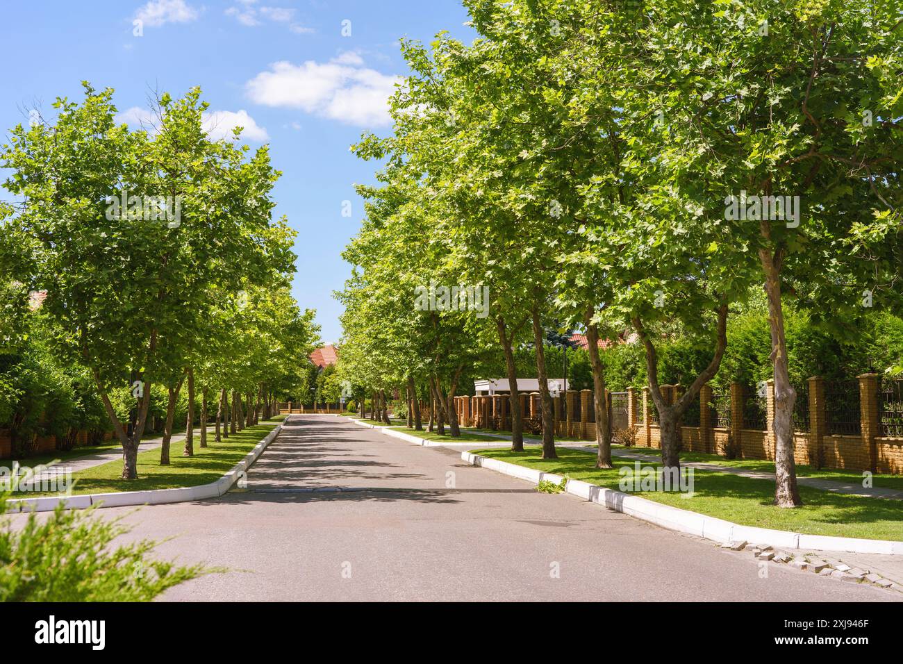 Suburban suburbia urban walkway hi-res stock photography and images - Alamy