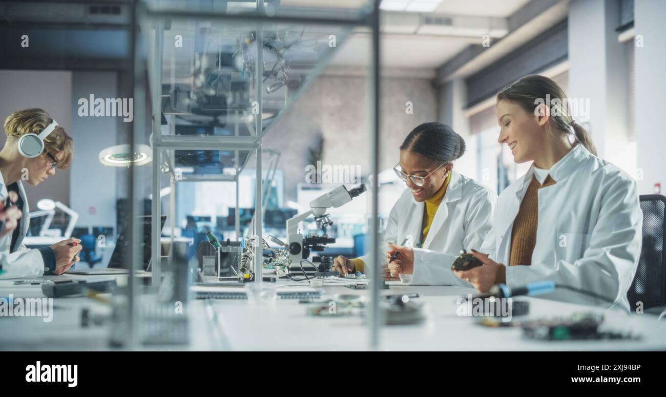 Modern Science Research Laboratory in University: Diverse Young ...