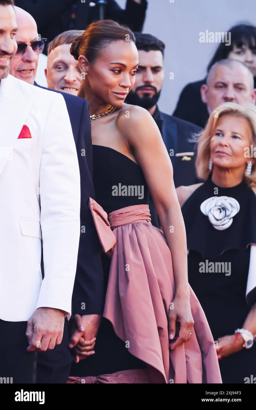 Zoe Saldana is attending the red carpet for the premiere of Emilia ...