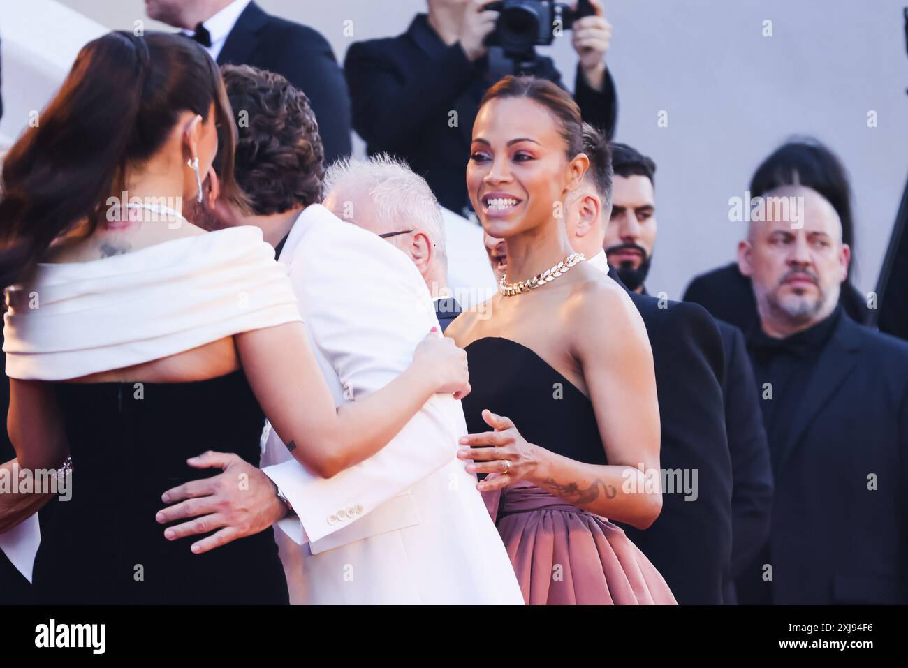 Zoe Saldana is attending the red carpet for the premiere of Emilia ...