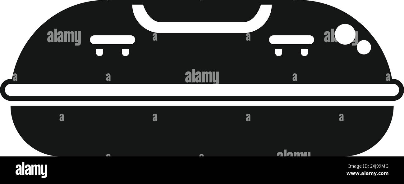 Inflatable boat floating, rescue boat, rubber boat, black and white ...