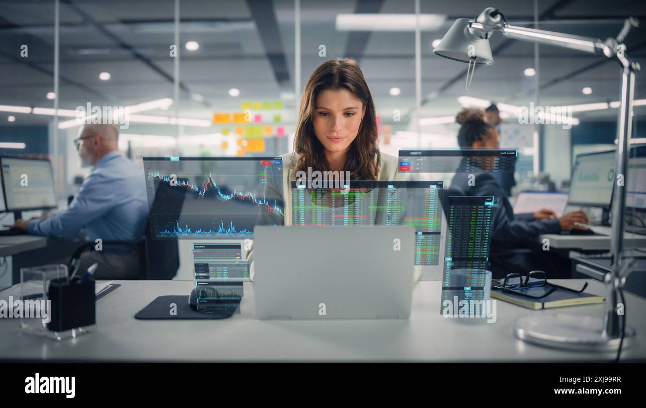 Visualizing digital financial data graphs hi-res stock photography and ...