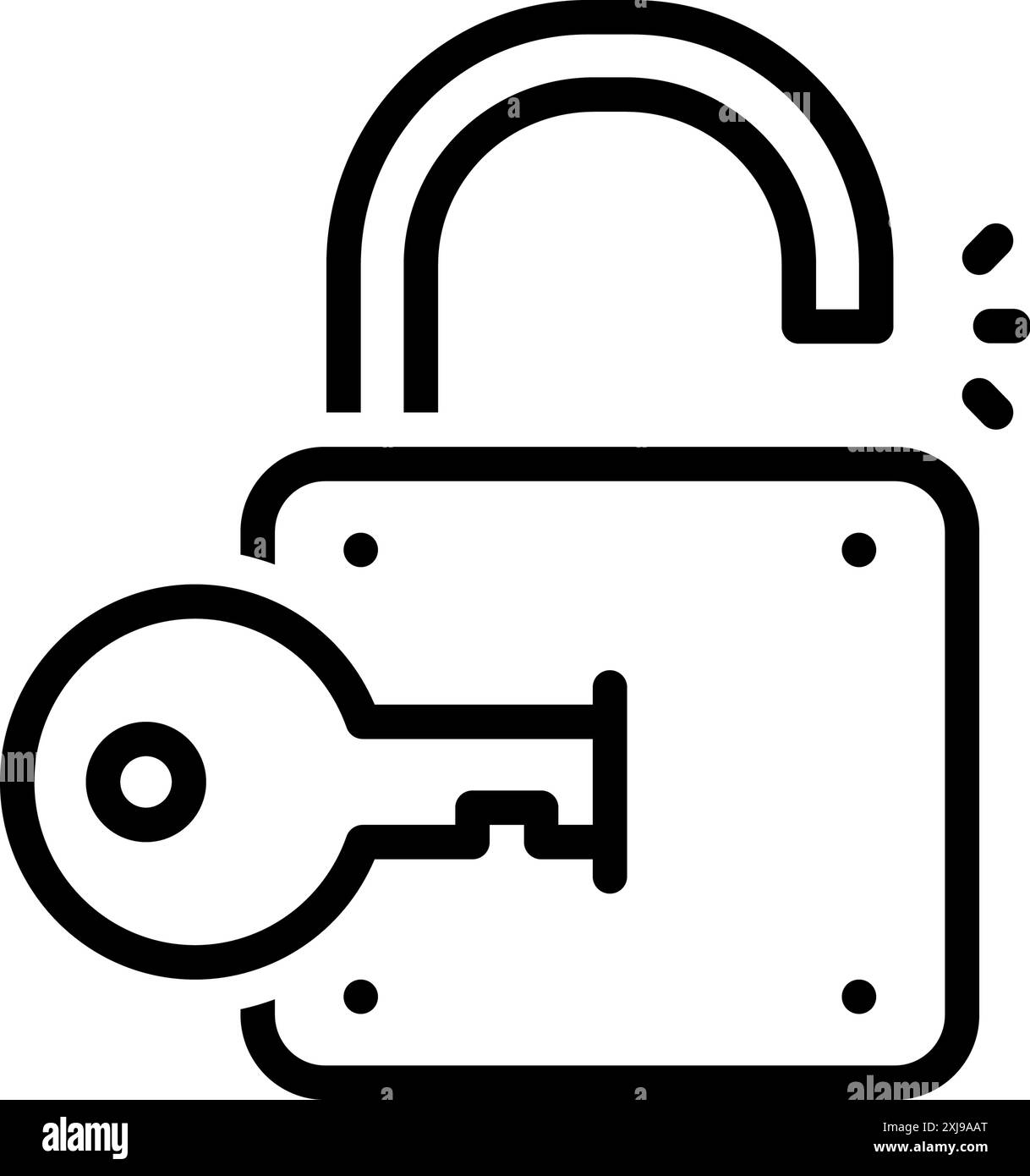 Unlock logo unlock Black and White Stock Photos & Images - Alamy