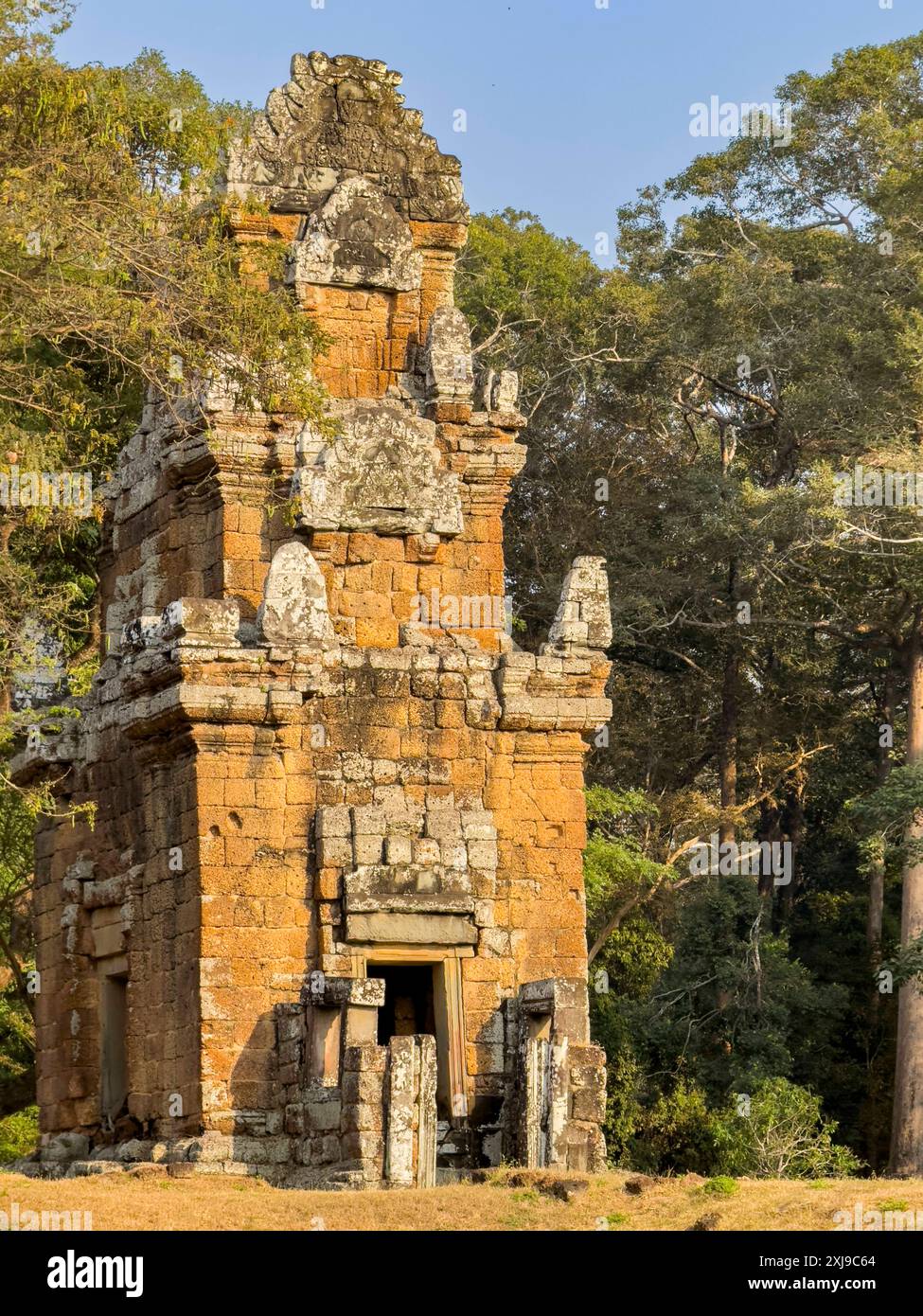 The Terrace of the Leper King, part of the walled city of Angkor Thom ...