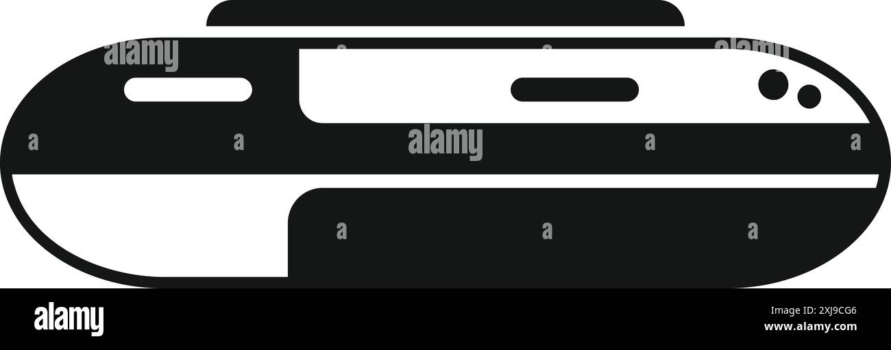 Simple glyph pictogram of a fast train moving forward, isolated on ...