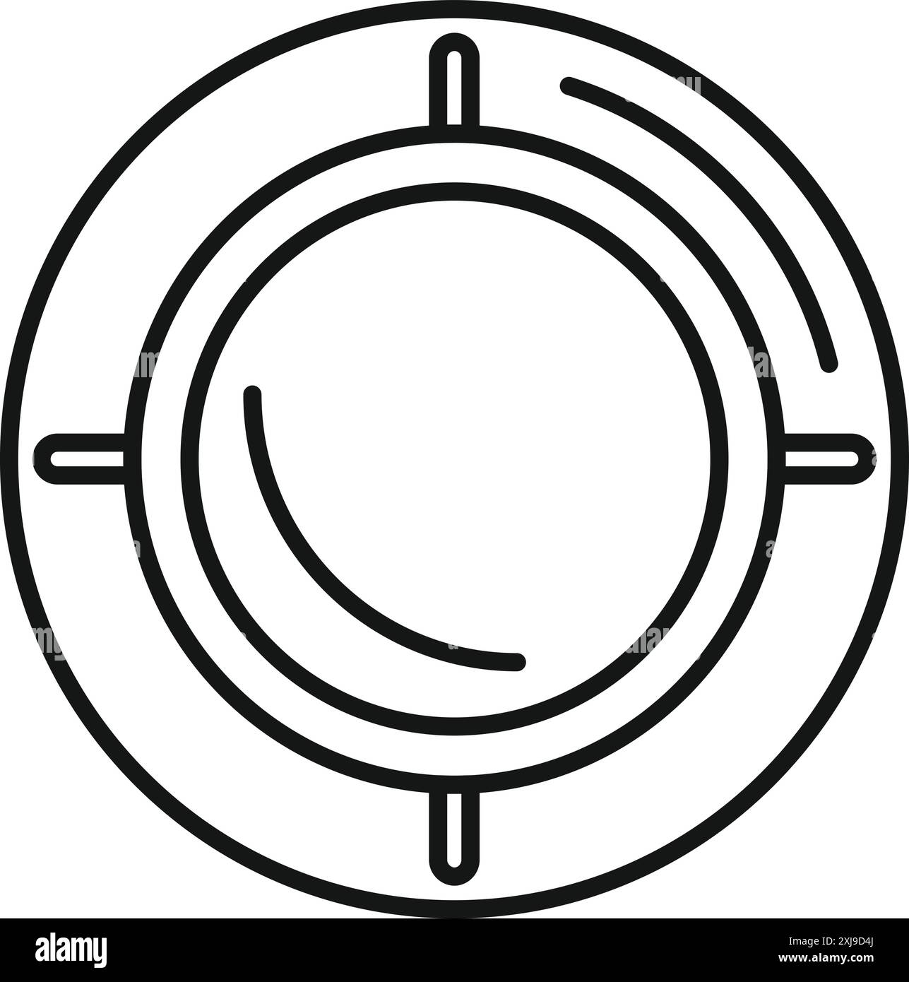 Round spaceship window drawing is showing the beauty of space travel ...