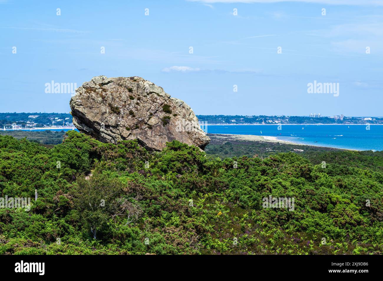 Agglestone Rock, Devil's Anvil, Studland, Dorset, England Stock Photo ...