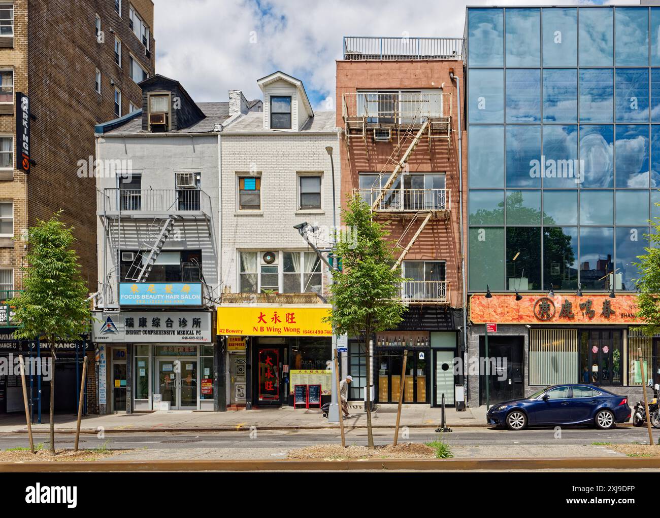 NYC Chinatown: A pair of dormer-topped brick-and-stone Federal style ...