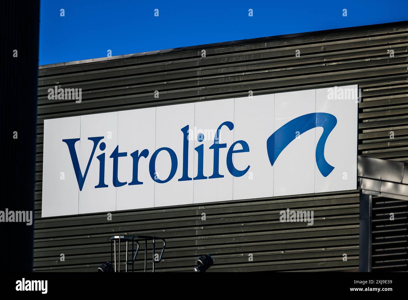 Gothenburg, Sweden - January 06 2024: Vitrolife logo on the facade of a warehouse Stock Photo ...