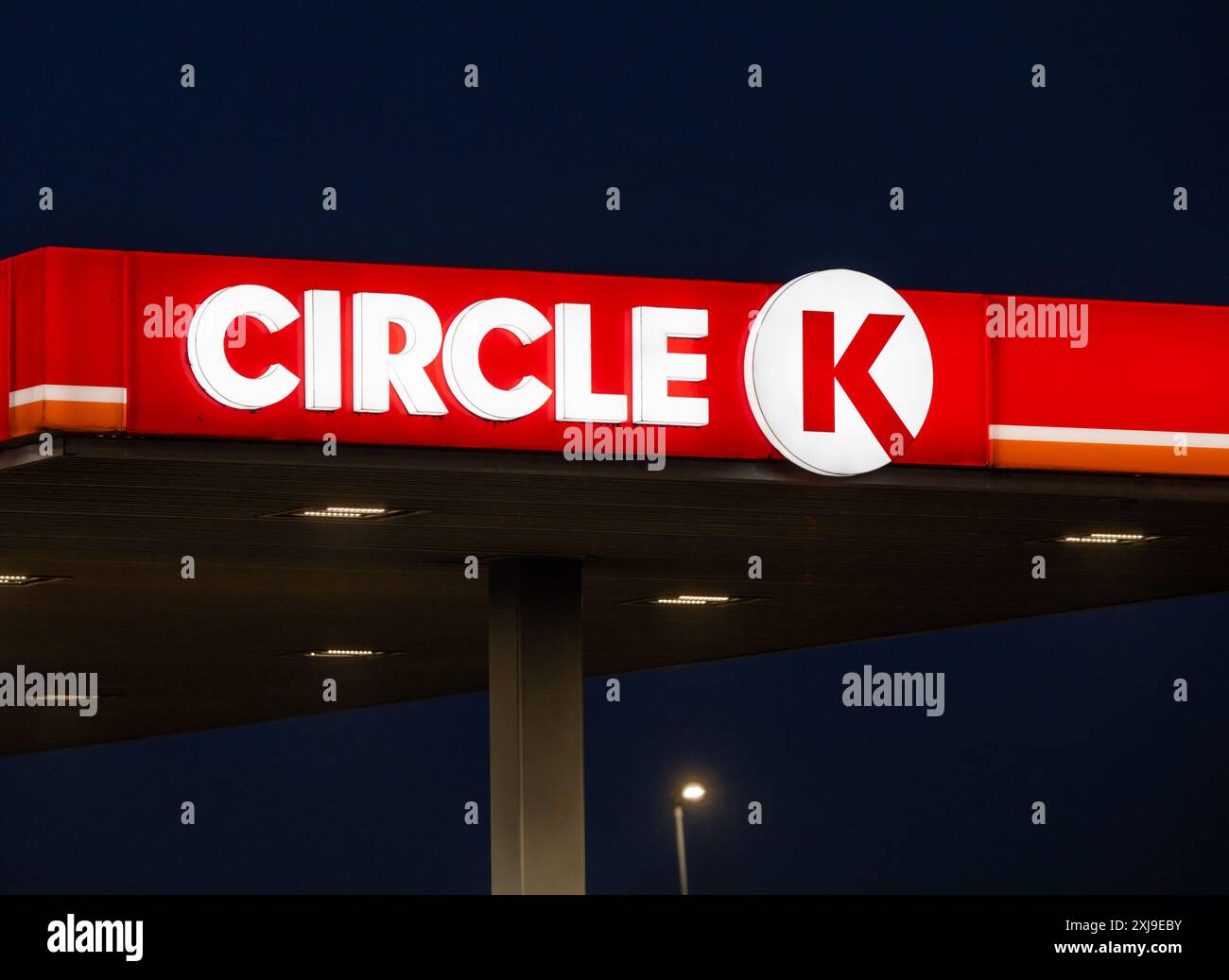 Gothenburg, Sweden - February 29 2024: Circle K logo on a energy ...