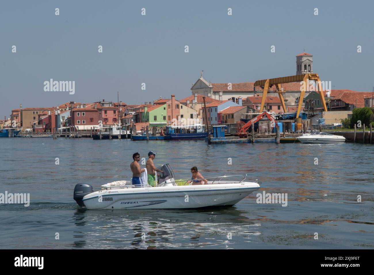 Pellestrina an Italian Island in Venice lagoon. Church of All Saints on ...