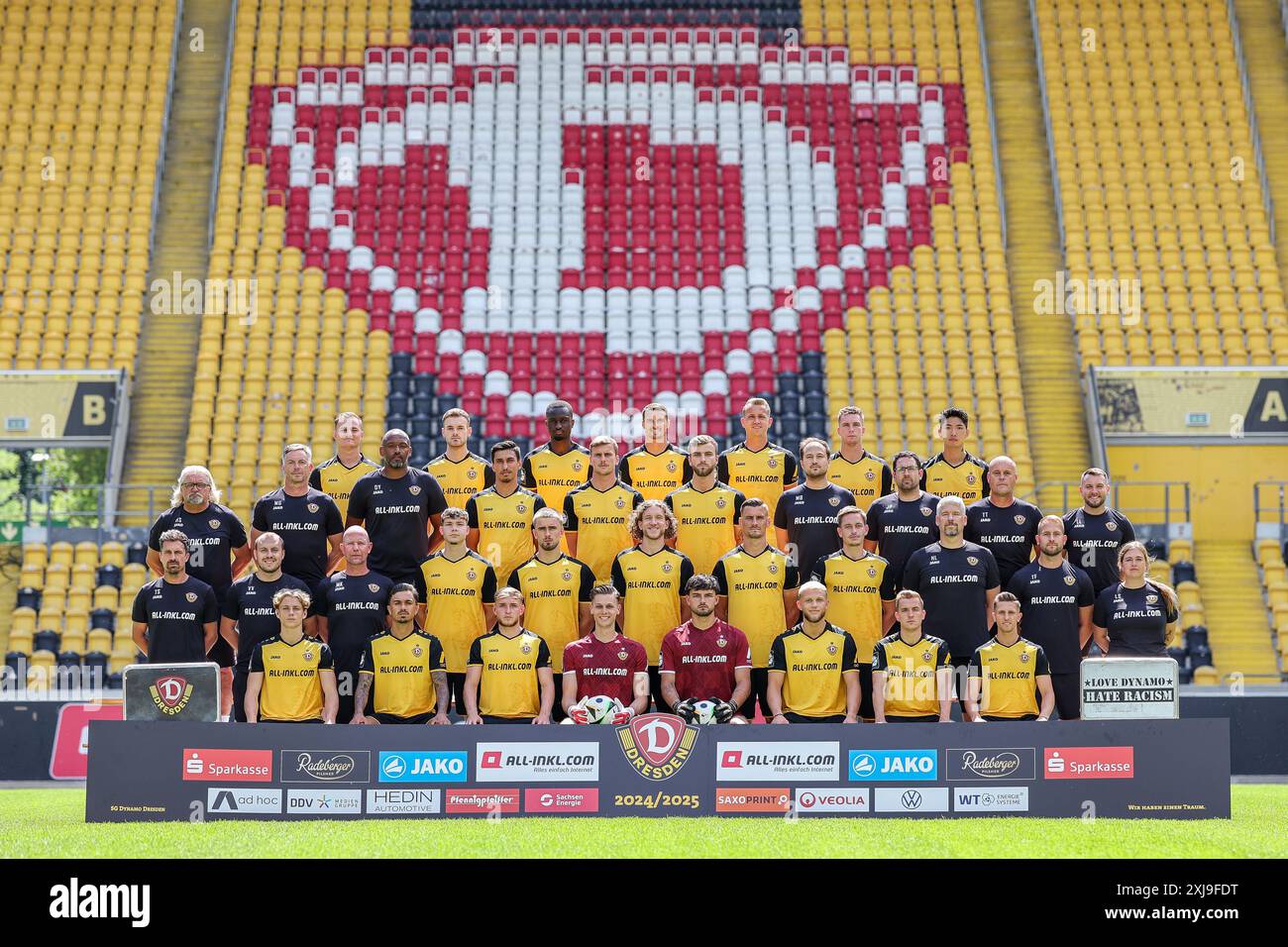 16 July 2024, Saxony, Dresden: Soccer 3rd division: SG Dynamo Dresden ...