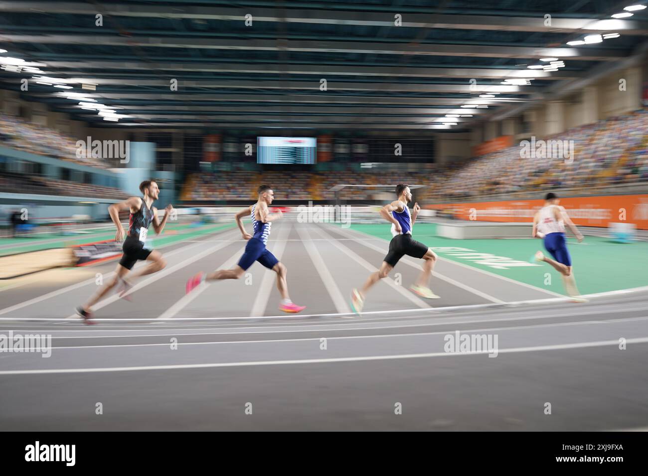 ISTANBUL, TURKIYE - FEBRUARY 17, 2024: Athletes running during Turkish ...