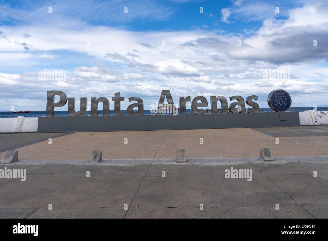 Punta Arenas sign is seen, Chile Stock Photo - Alamy