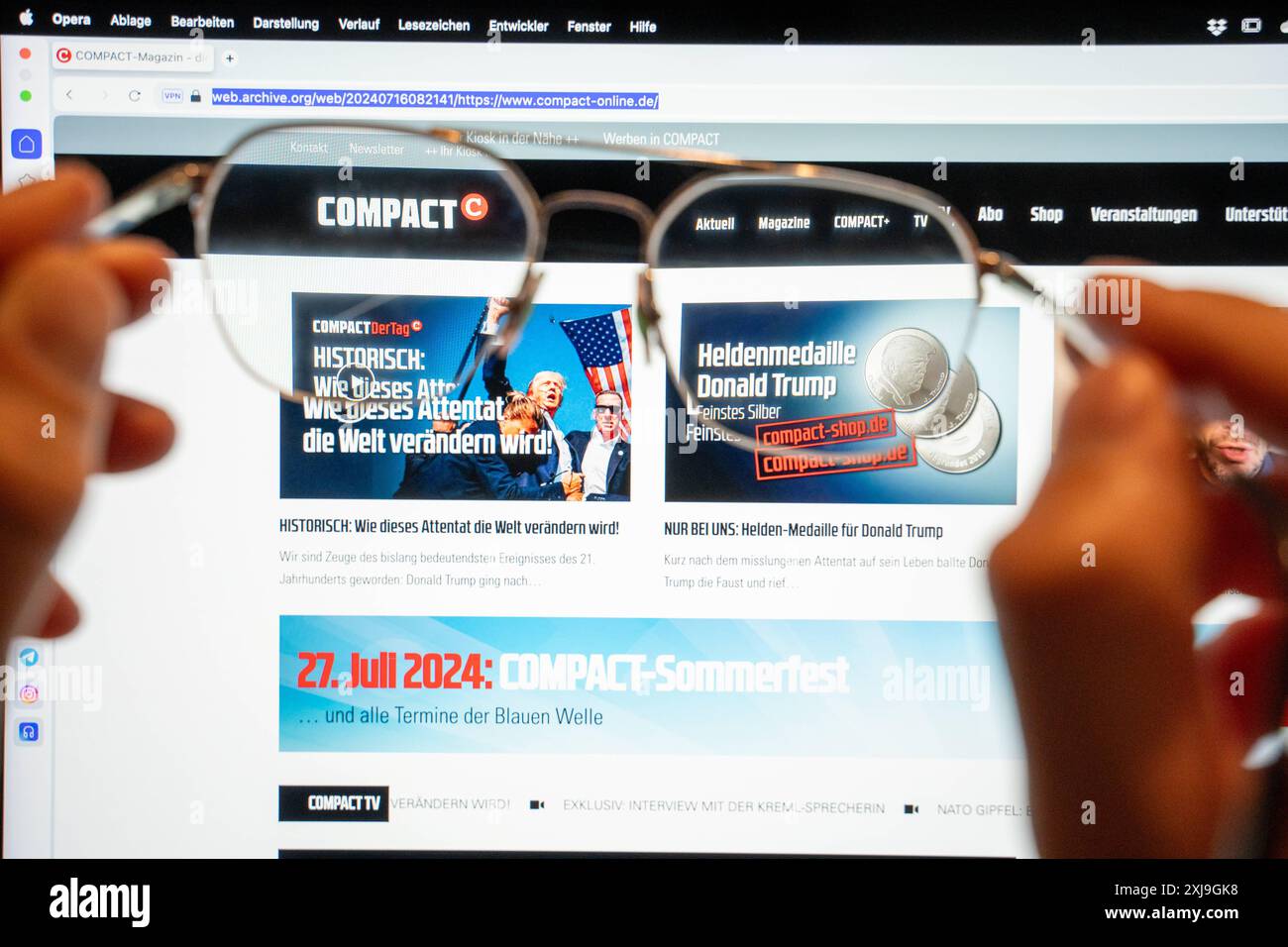 July 17, 2024: The website of Compact Magazine, which was banned by ...