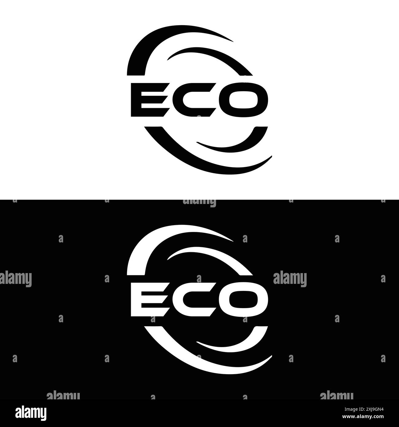 ECO logo. E C O design. White ECO letter. ECO, E C O letter logo design ...